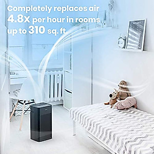 TOSOT Air Purifier with H13 Medical Grade True HEPA Filter, UV Light Sanitizer, Remove up to 99.97% Dust Smoke Mold Pollen, Ideal for Large Room up to 450 sq. ft, Home, Business, Office, School