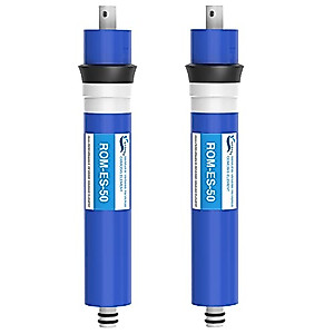 Vegebe 50 GPD RO Membrane Filter 12"x1.8" Reverse Osmosis Membrane Element Replacement Fits Under Sink RO Drinking Water Filter Filtration Purifier System, 2 Pack