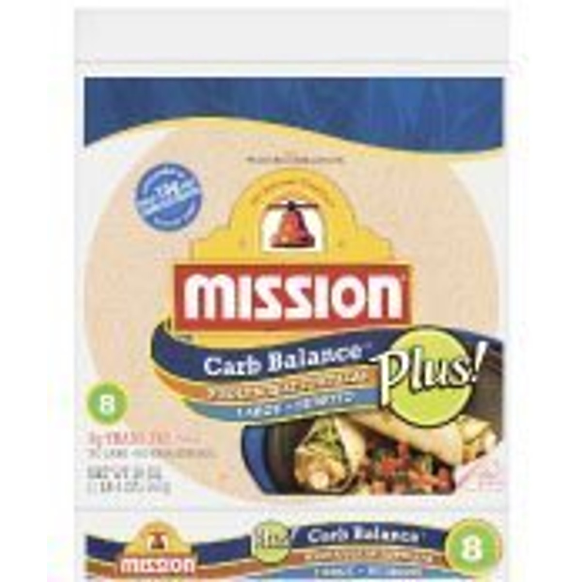 Mission Carb Balance Large/Burrito Whole Wheat Tortillas 8 per package (Pack of 6) by Mission Foods