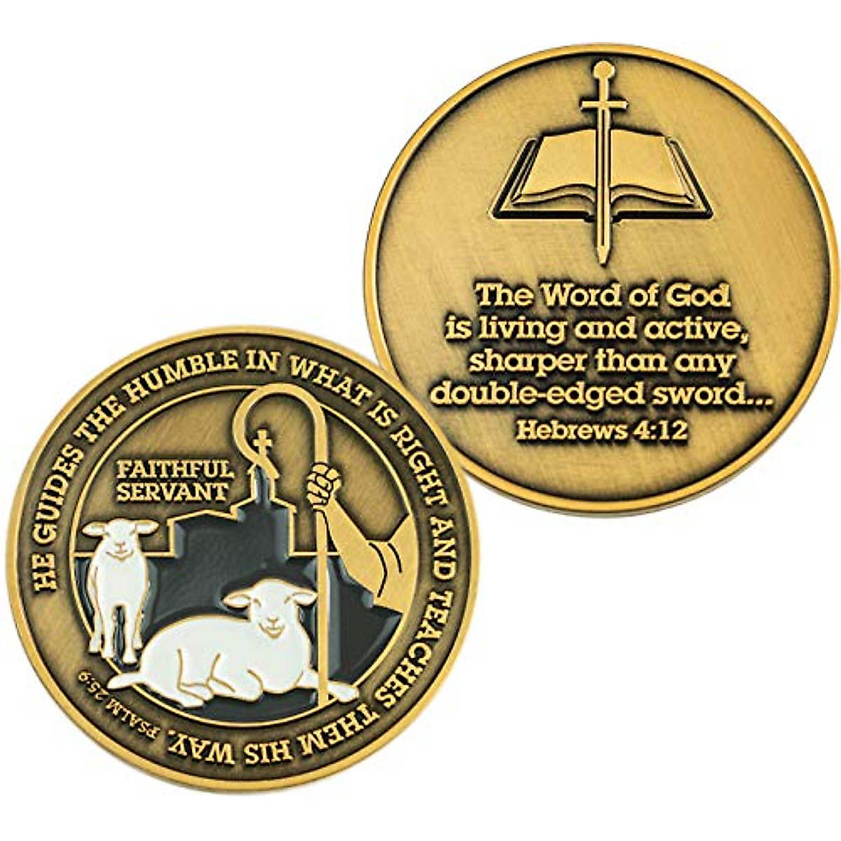 Pastors Coin, Pastor Appreciation Gift for Men and Women, Preacher Gifts, Humble Servant Token for Ministers, for Pastors Wife, Bishops, and Priests, Christian Religious Prayer Token