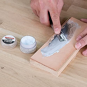 Trend Ultra Fine Mirror Paste & Premium Leather Strop, Hone and Polish Your Knives and Sharpened Tools, DWS/MP/KIT