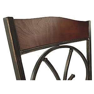 Signature Design by Ashley Glambrey Old World Dining Chair with Cushion, 4 Count,, 23.5"D x 19.75"W x 40.5"H, Brown
