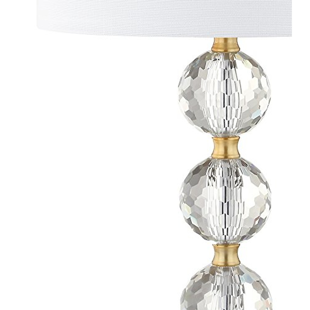 JONATHAN Y JYL5017A Ashley 25.25" Crystal LED Table Lamp Glam Transitional Bedside Desk Nightstand Lamp for Bedroom Living Room Office College Bookcase LED Bulb Included, Clear/Brass Gold