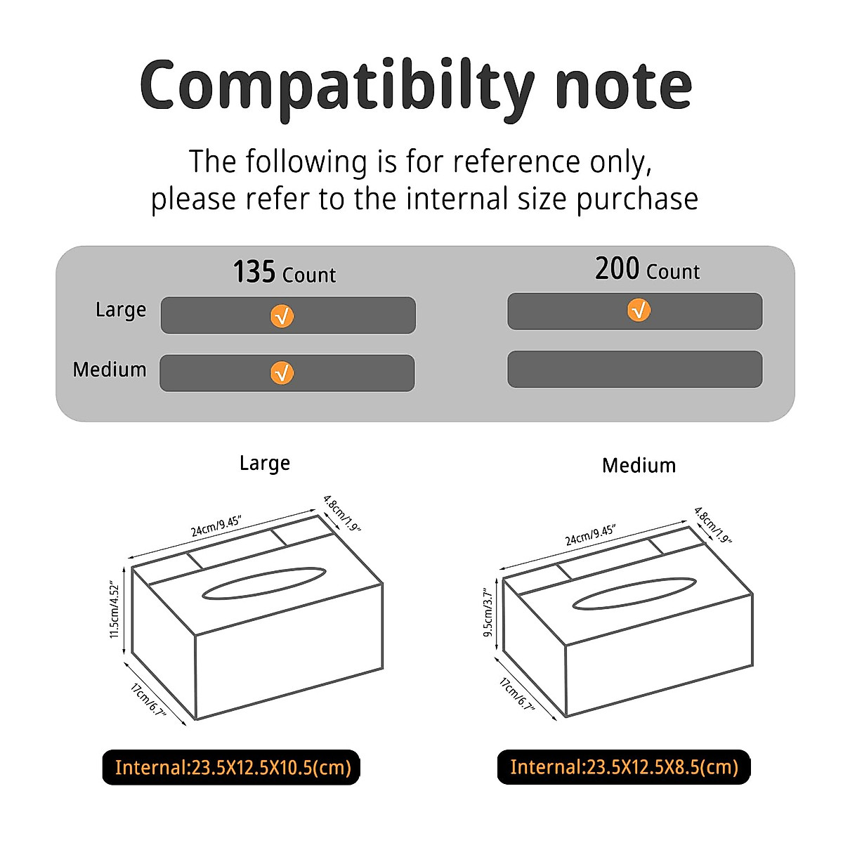 Tissue Box Cover Rectangular, Compatible with Kleenex Box Covers, Multifunctional Facial Tissue Box Holder with Remote Control Holder, Decorative Nighstand Organizer, Tissue Dispenser for Bathroom