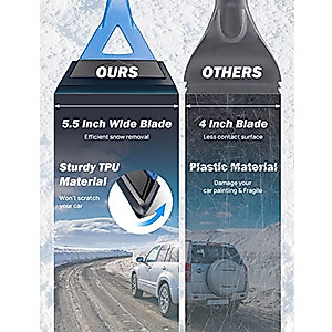 JOYTUTUS Snow Brush and Ice Scraper, Snow Scraper Brush for Car Windshield, Snow Remover for Cars, Trucks, SUV