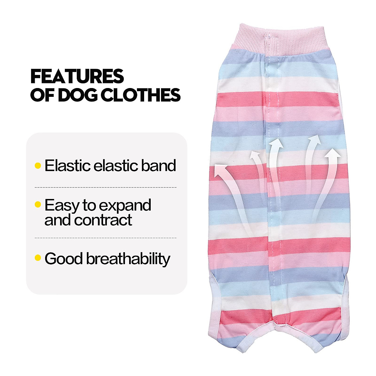 Dog Recovery Suit Dog Onesie for Surgery Recovery, Dog Surgery Recovery Suit for Small Medium Dogs, E-Collar Alternative After Surgery Wear Anti Licking Abdominal Wounds Pet Surgery Recovery Suit