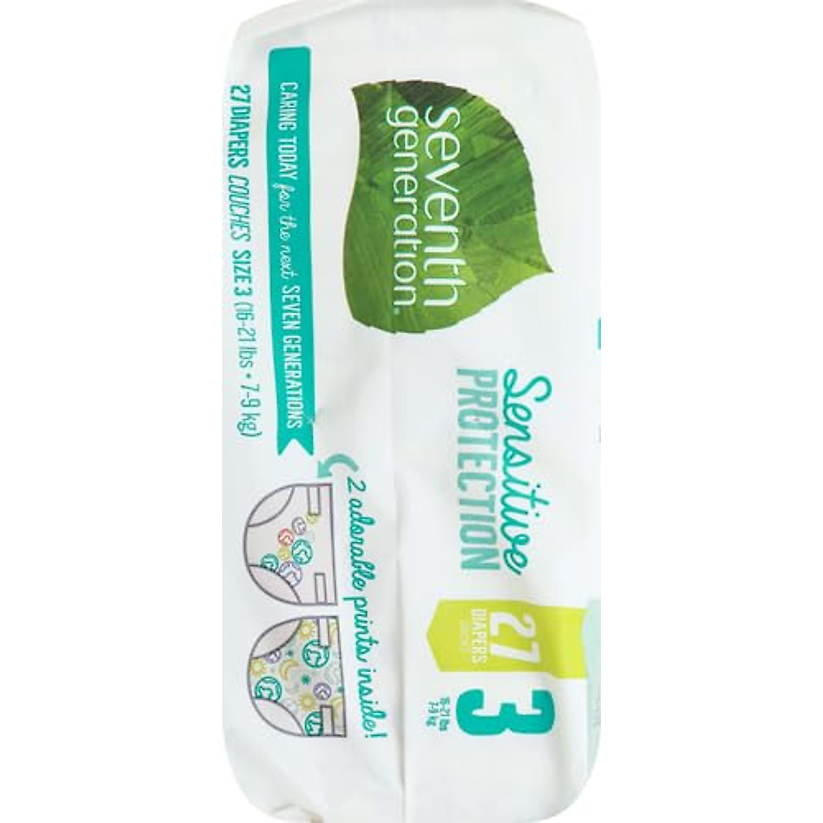 Seventh Generation Baby Diapers, Sensitive Protection, Size 3, 27 Count