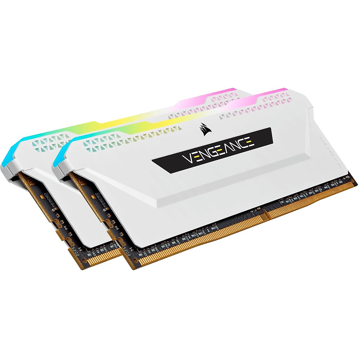 Corsair VENGEANCE RGB PRO SL DDR4 32GB (2x16GB) 3600MHz CL18 Intel XMP 2.0 AMD Ryzen iCUE Compatible Computer Memory - White (CMH32GX4M2D3600C18W)
