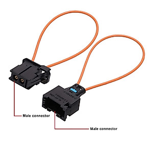 SecosAutoparts A pai Most Fiber Optic Optical Loop Bypass Female & Male Adapter Universal Connector for Radio and Audio Compatible with BMW VW Audi Mercedes Porsche