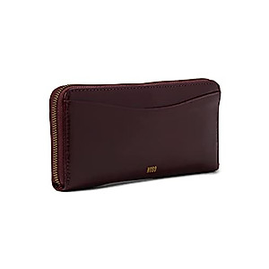 HOBO Max Large Zip Around Wallet For Women - Leather Construction With Cotton Lining, Smart and Trendy Wallet Merlot One Size One Size