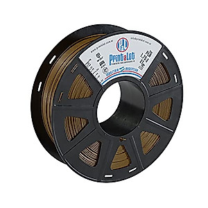 PRINTALOT PLA 3D Printer Filament, Dimensional Accuracy +/- 0.03 mm, 1 kg Spool, 1.75 mm Chocolate