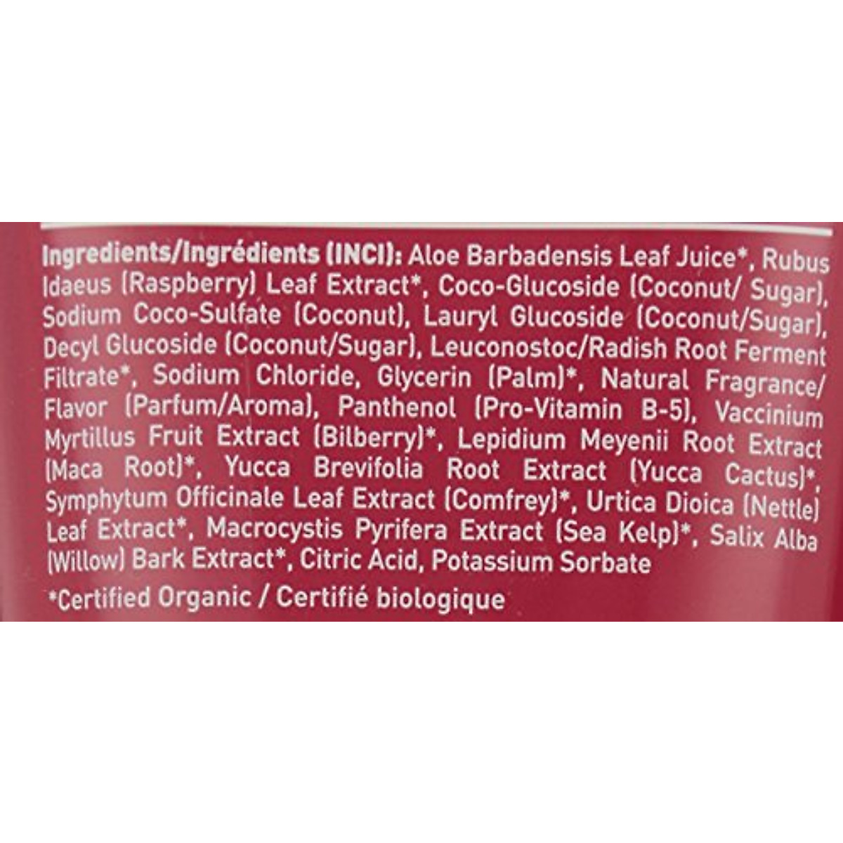 Desert Essence Organics Shampoo for Shine Enhancing, Red Raspberry 8 oz.