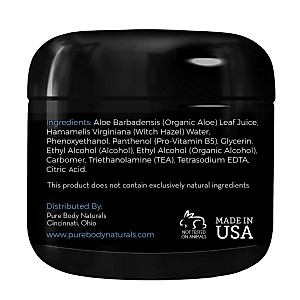 Pure Body Naturals Hair Gel for Men, Natural Ingredients with Hydrating Aloe For Firm, Healthy Hair, 4 Fl Oz