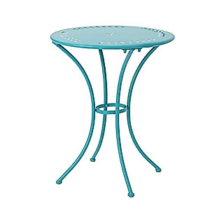 Christopher Knight Home Lourdes Iron Bistro Set, 3-Pcs Set, Matte Teal