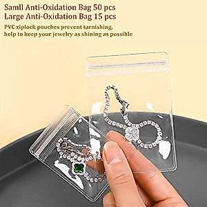 Transparent Jewelry Storage Book with Anti-Oxidation Pockets, Jewlwey Organizer Album New Generation, Various Sized Grid, Detachable, for Earrings, Necklace, Stud, Bracelets, and Rings for Travel