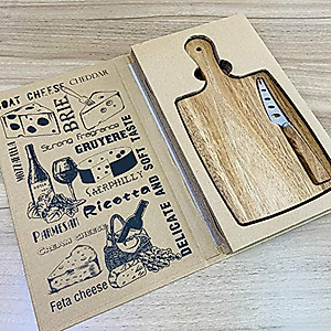 Home Mini Cutting Board With Magnetic Knife Small Fruit Cheese Cutting Board Solid Bamboo Wood Board For Baby infant dormitory,camping cutting board and knife set