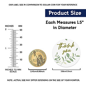 Thank You Stickers Rolls Watercolor Flower Thank You Stickers Labels Round Adhesive Labels Stickers Decorative Sealing Stickers Perfect for Small Business, Weddings, Parties, Gifts(500 Per Roll)