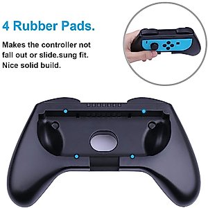 HEYSTOP Grip Compatible with Nintendo Switch OLED/Nintendo Switch JoyCon 3 Pack, Wear Resistant Game Switch Controller Handle Case Kit for Nintendo Switch Joy Con, Black