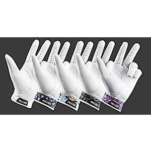 Pins & Aces - Ghost White Golf Glove Design - Premium AAA Cabretta Leather, Long-Lasting Durable Tour Glove for Men or Women - Premium Leather Golf Glove Left & Right Hand (Medium/Large, Left)
