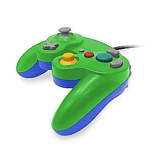 Old Skool GameCube/Wii Compatible Controller - Green/Blue Special Edition