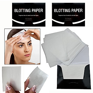 2 Pks FRAGRANCE-FREE Unscented Natural Abaca Blotting Paper - 100 Oil Blotting Sheets - Makeup Friendly UNISEX Oily Skin Shine Blotter Photography Zoom Meetings Travel Gym School - MADE IN TAIWAN