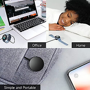 2 Pack Charger Compatible with Samsung Galaxy Watch 6/6 Classic/5/5 Pro, Replacement USB Magnetic Charging Cable Cord Stand for Galaxy Watch 4/4 Classic/3/Active 2/Active Wireless Charging Dock, 3.3ft