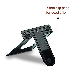 Lafbo™ Premium Heavy-Duty Black Bookends – Metal L-Shaped Book ends – Non Skid - Perfect for Books, DVD’s, VHS Tapes, Music CD’s, Games, – Measures 5.7 x 5 x 6.8 Inches – 2 Sets of 2 Book Supports (4)