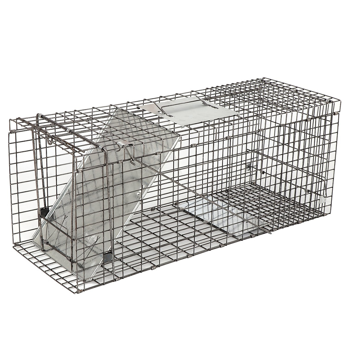 Oteymart Live Animal Trap Cage Humane Cage Catch Metal Steel with Handle, Release Rats Mouse Mice Rodents Squirrels, Rats,and Similar Sized Pests, 32" X 12.5" X 12"