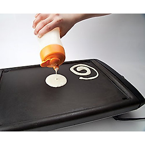 MSC International 50993 Joie Pancaker Squeeze Bottle Pancake Batter Mixer and Dispenser, 5.5-Ounce Capacity, Orange