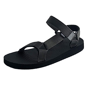 riemot Women's Hiking Sandals, Adjustable Closed Toe Sport Sandals, Lightweight Trail Walking Athletic Sandal, Summer Beach Water Shoes Non Slip Breathable Comfort Sandals for Woman Green 10 US