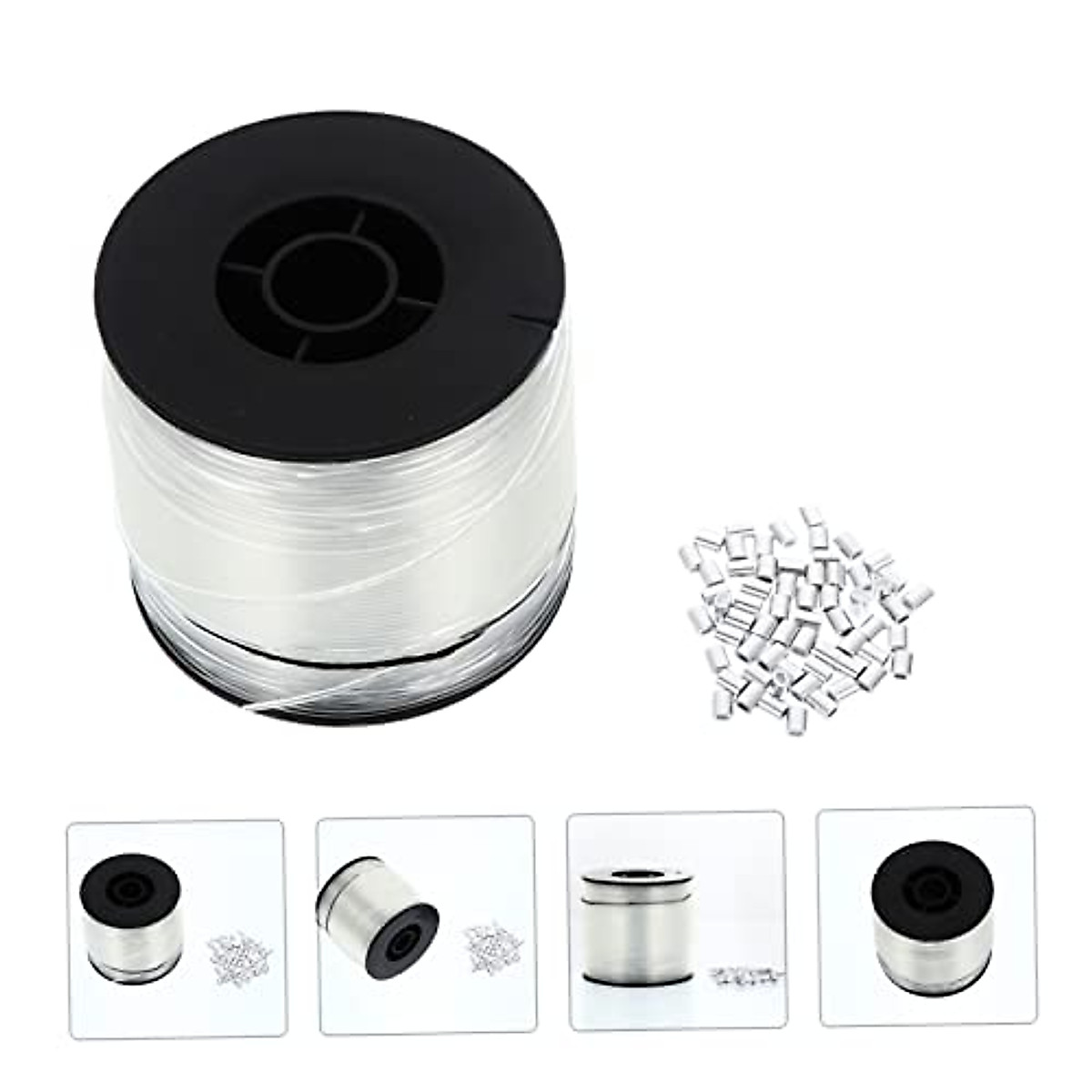 INOOMP Fishing Wire 3 Sets Nylon line Aluminum Parts Nylon Beading Thread Clear monofilament Thread Nylon net Strap Nylon Wire Wear-Resistant Rope Invisible Flying Clear Fishing Line