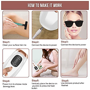 LANAFARA Laser Hair Removal,Painless At-Home IPL Hair Removal for Women and Men for Face Armpits Legs Arms Bikini Line, white