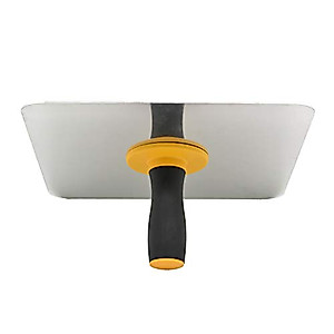 LKEREJOL Aluminium Plaster Mortar Board with Handle, Aluminium Plastering Hawk with Soft Grip Handle, Plaster Mortar Board Holder Finishing Plastering Tool for Cement, Mortar, Drywall (11.8"x11.8")