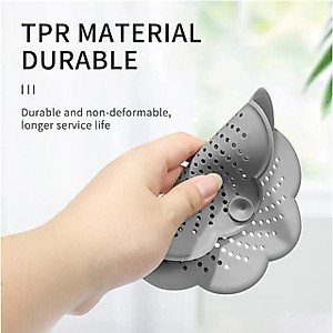 Premium Sink Filter and Shower Drain Cover Hair Catcher - Kitchen Sink Drain Strainer and Bathtub Drain Plug - Pack of 2