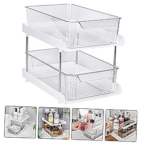 Cabilock Sliding Rack Makeup Organizer Box Storage Dresser Desk Vanity Storage Drawers Organizer Under Sink Organizer Bathroom Organizer Cosmetics Display Shelf Kitchen Rack Bathroom Tray