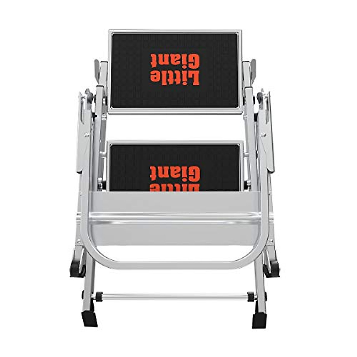 Little Giant Ladders, Safety Step, 2-Step, 2 foot, Step Stool, Aluminum, Type 1A, 300 lbs weight rating, (10210BA), Gray