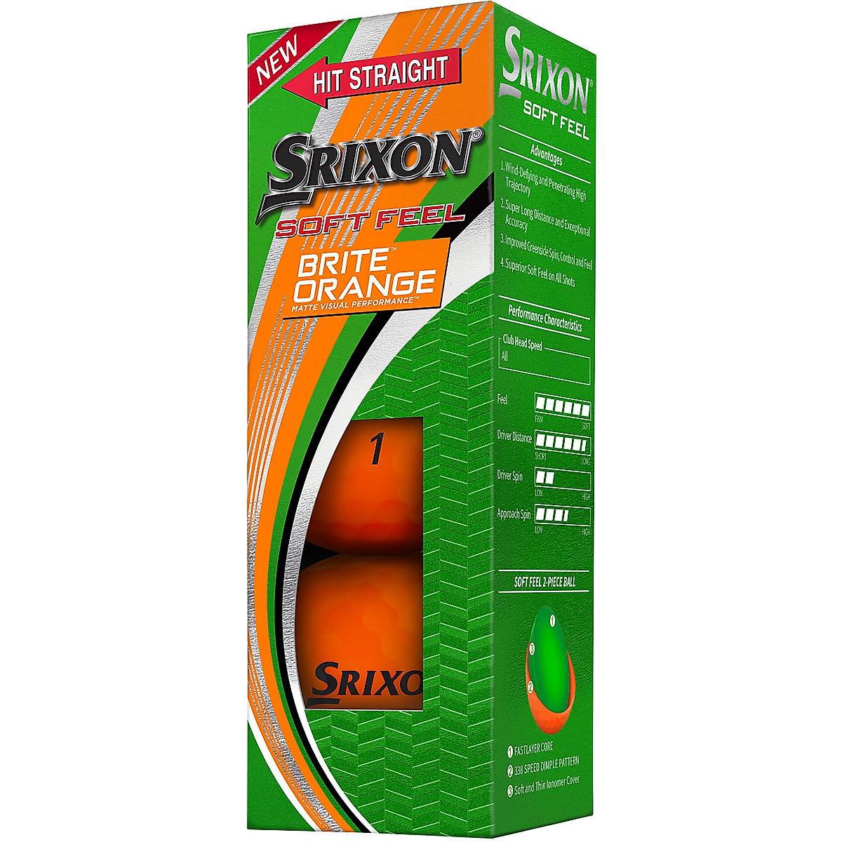 Srixon Soft Feel 12 Brite Orange, Dozen