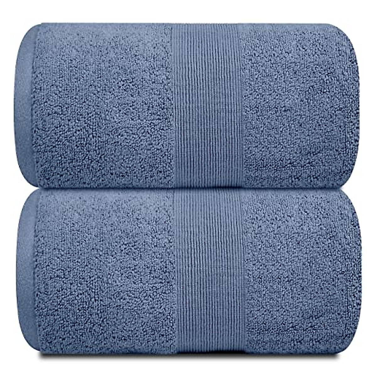 White Classic Resort Collection Soft Bath Sheet Towels | 35x70 Oversize Large Luxury Hotel Plush & Absorbent Cotton Bath Sheet [2 Pack, Blue]