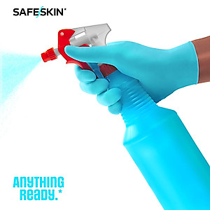 SAFESKIN Nitrile Disposable Gloves in Case of 2000, Medium Duty, Small Size, Powder Free - For Food Handling, First Aid, Cleaning, Gardening, Crafting - Premium Medical Exam Gloves
