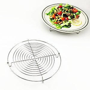 i Kito Wire Steamer Kettle Rack Holder Fit For All Pots Pans Up To 4L Cookware Easy Cooking Steaming Vegetables Foods (Small-Dia 5inch)