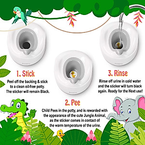 Potty Training Stickers. Potty Training 10 Different psc. Potty Stickers for The Toilet for Boys and for Girls. Potty Training Magic Reveal Stickers That Change Colour. Free Potty e Book