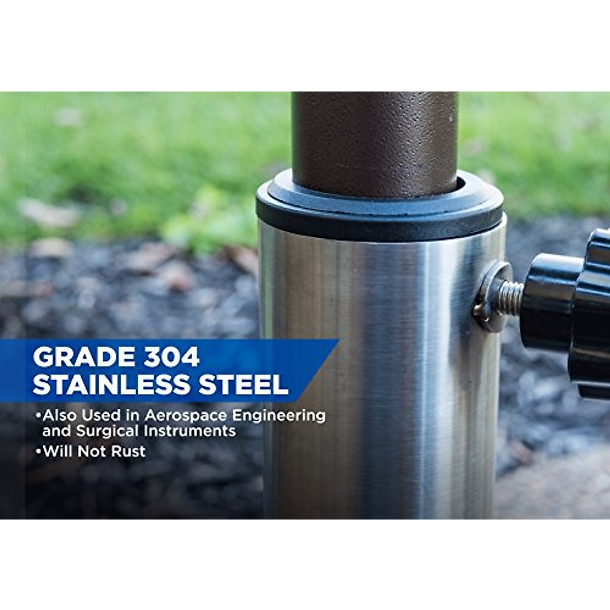 US Weight Fillable Free Standing Umbrella Base, Empty, White