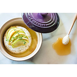 Le Creuset Silicone Honey Dipper, 6 1/2" x 1", White