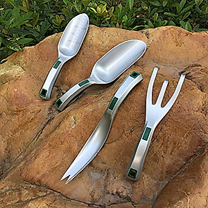 Bend-Proof Garden Trowel Tools with Sharp Edge, Rust Proof Small Gardening Hand Shovel, One-Piece Aluminum Transplanter with Grading Mark, Lightweight Comfortable Ergonomic Handle