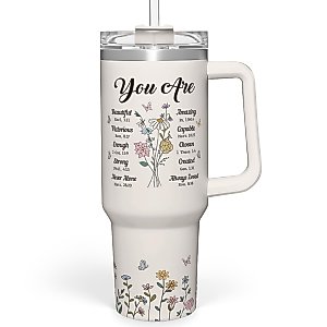 SANDJEST Christian Gifts for Women, Inspiration Gifts Tumbler 40oz Stainless Steel Insulated with Handle and Straw - Mother's Day Birthday Religious Gifts for Mom, Friend, Sister, Grandma