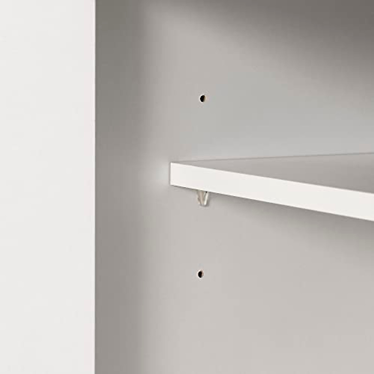 South Shore 2-Door Printer Stand with Storage on Wheels, Pure White