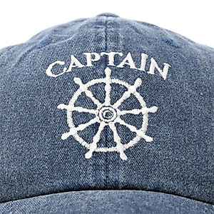 DALIX Captain Hat Sailing Baseball Cap Navy Gift Boating Men Women Blue Vintage
