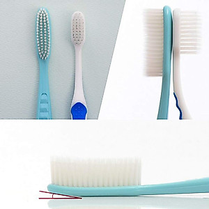 Toothbrushes Kit Set Extra Soft Head Jumbo Giant Large Size Manual Toothbrush 10pcs with Brush Cap Cover 10pcs Wall Holder 5pcs Multipurpose Cup (Random Color) Oral Care Clean