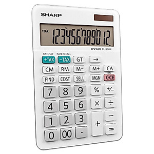 Sharp El334w El-334W Large Desktop Calculator, 12-Digit LCD