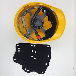 Black Sweatband For Hard Hat Washable Velvet Terry cotton Hard Hat Liner NAEE snap on (3)